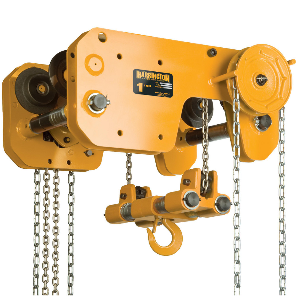 Harrington Hoist - Manual Trolley Hoist: 20000 lb Capacity, 20' Max ...