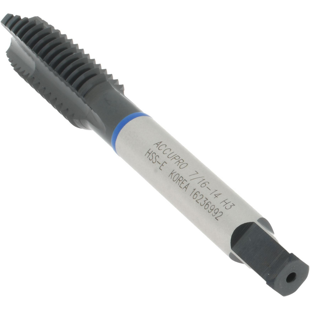 Accupro - Spiral Point Tap: 7/16-14 UNC, 3 Flutes, Plug Chamfer ...