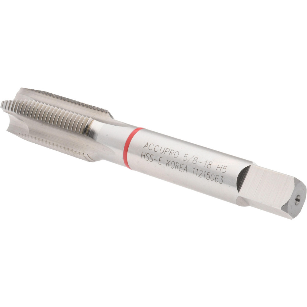 Accupro - Spiral Point Tap: 5/8-18 4 Flutes, Plug Chamfer, 2B Class of ...