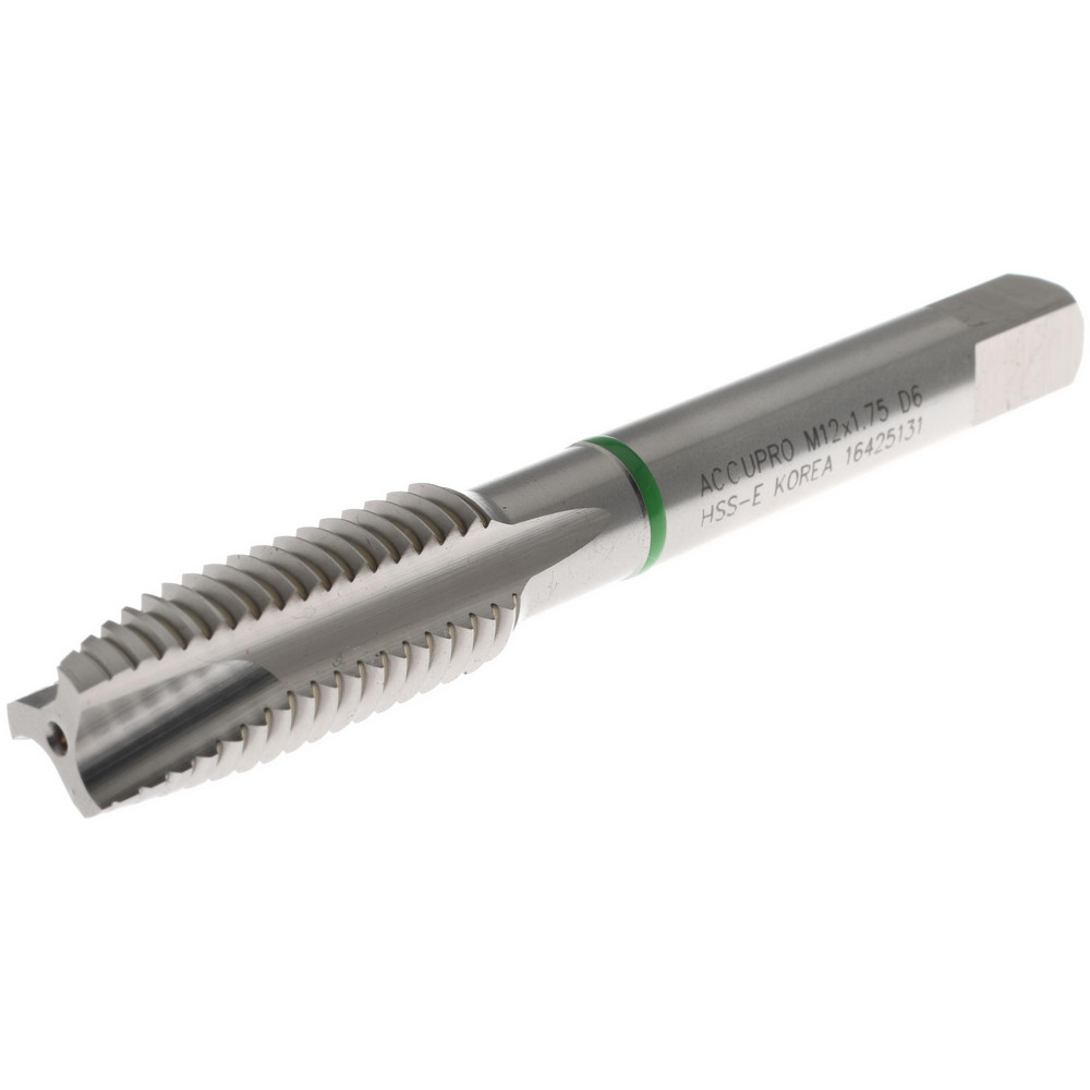 Accupro - Spiral Point Tap: M12x1.75 Metric Coarse, 3 Flutes, Plug ...