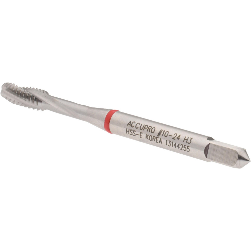 Accupro - Spiral Flute Tap: #10-24, UNC, 3 Flute, Modified Bottoming ...