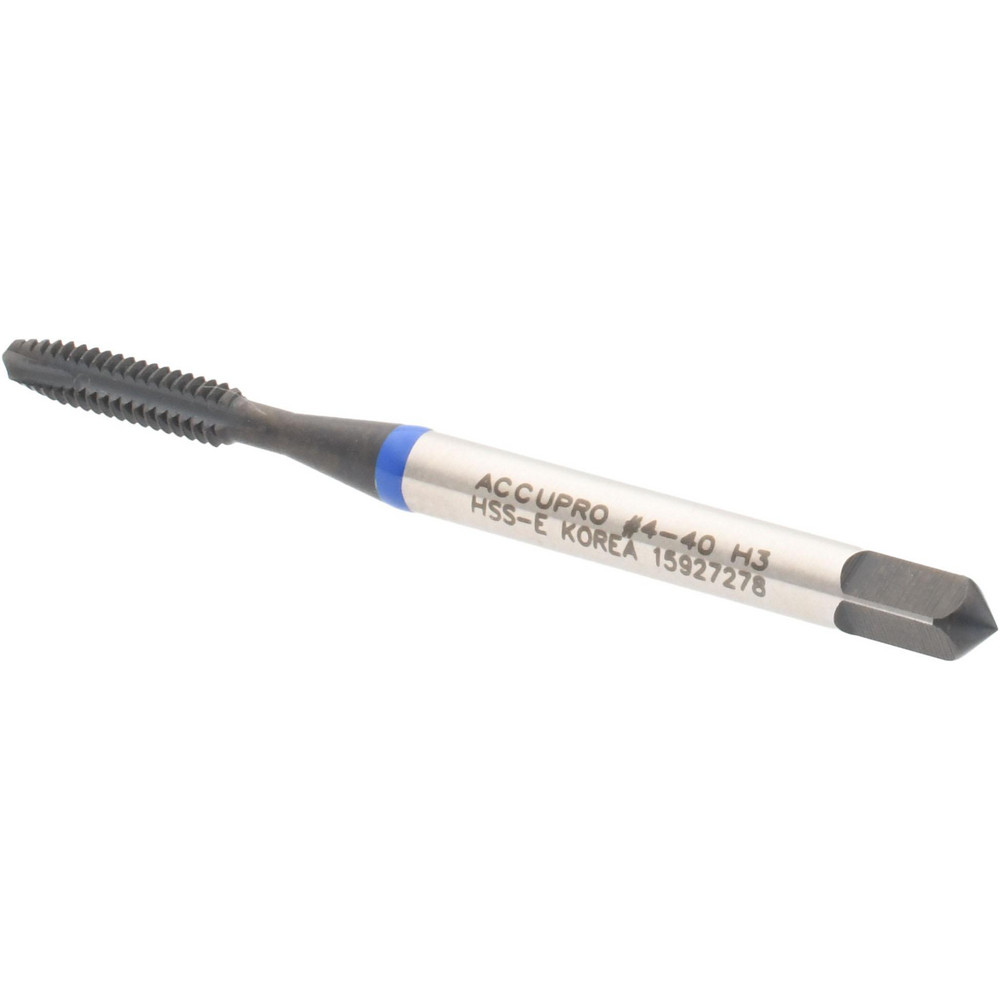 Accupro - Spiral Point Tap: #4-40 UNC, 3 Flutes, Plug Chamfer, Vanadium ...