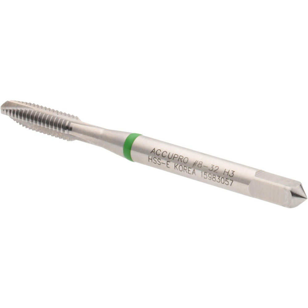 Accupro - Spiral Point Tap: #8-32 UNC, 3 Flutes, Plug Chamfer, 2B Class ...