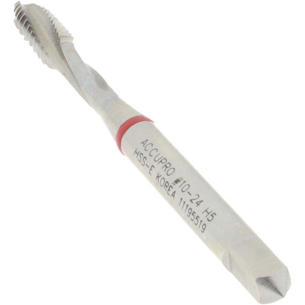 Accupro - Spiral Flute Tap: #10-24, UNC, 3 Flute, Modified Bottoming ...
