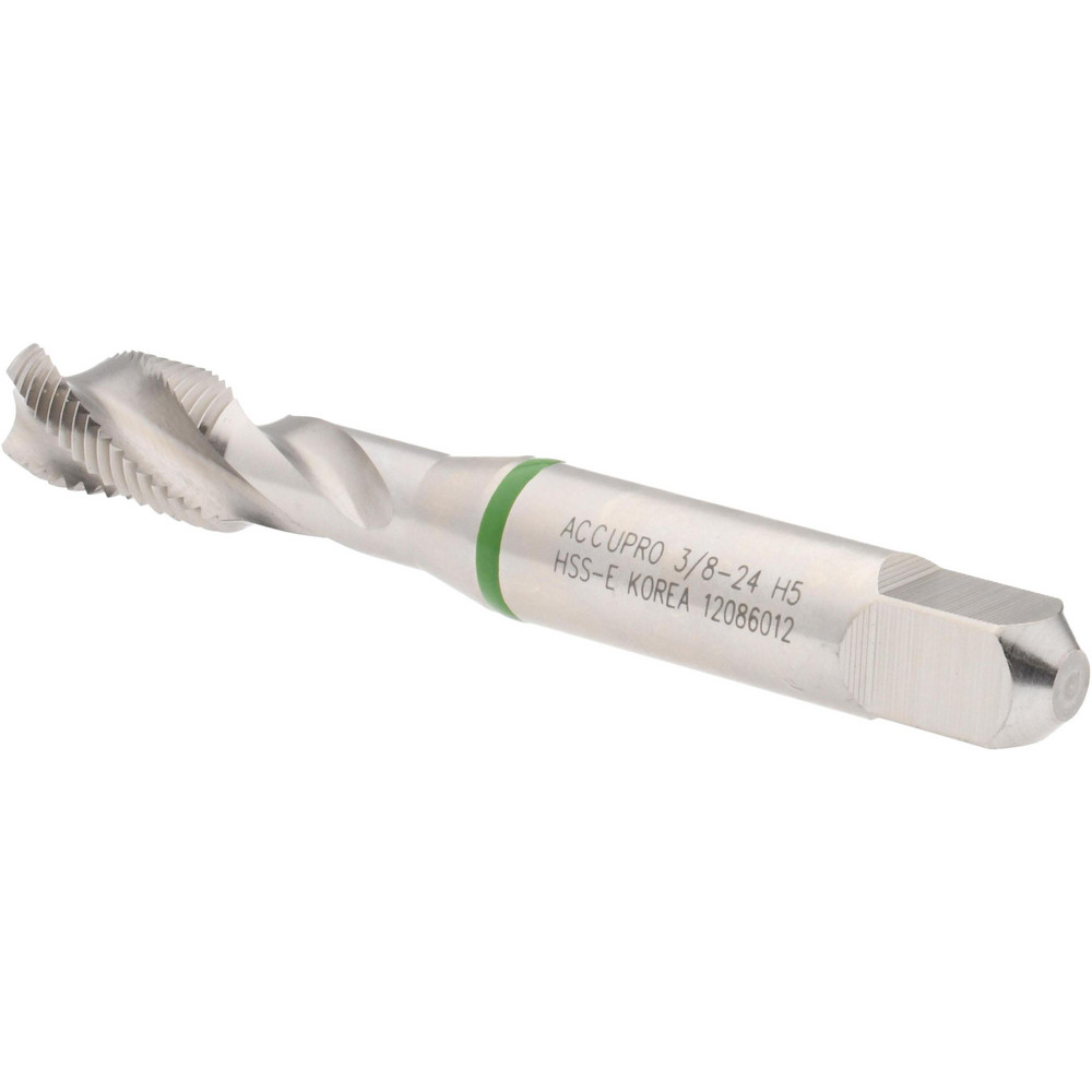 Accupro - Spiral Flute Tap: 3/8-24, 3 Flute, Modified Bottoming Chamfer ...