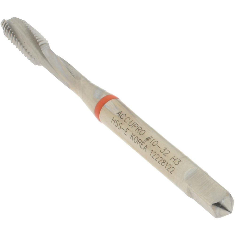 Accupro - Spiral Flute Tap: #10-32, 3 Flute, Modified Bottoming Chamfer ...