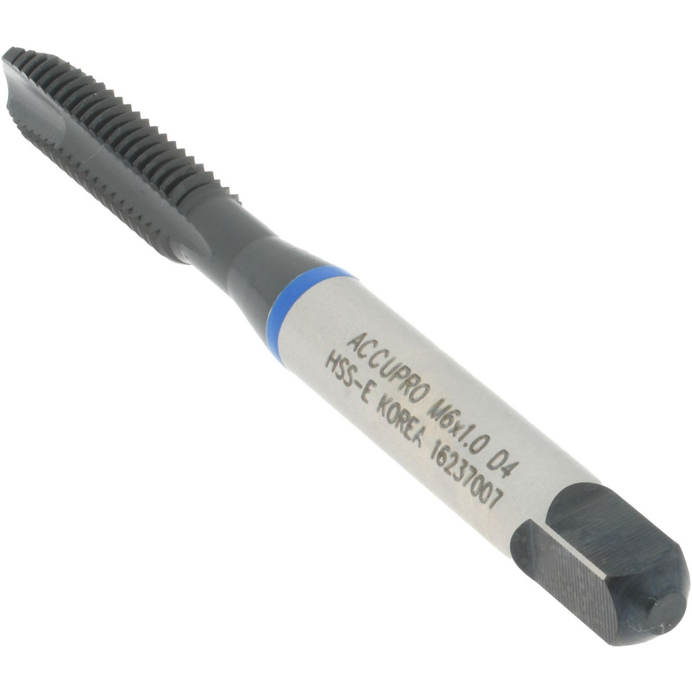 Accupro - Spiral Point Tap: M6x1 Metric Coarse, 3 Flutes, Plug Chamfer ...
