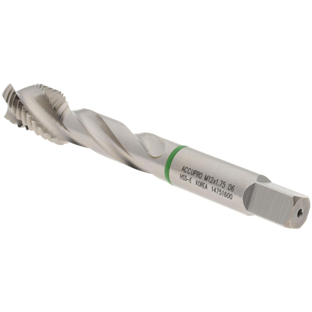 Accupro - Spiral Flute Tap: M12x1.75, 3 Flute, Modified Bottoming ...