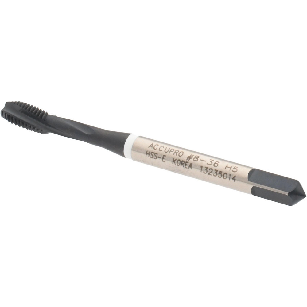 Accupro - Spiral Flute Tap: #8-36, UNF, 3 Flute, Modified Bottoming ...