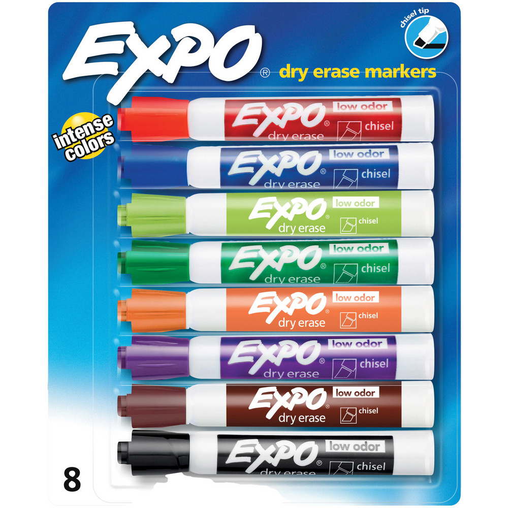 Expo - Dry Erase Markers & Accessories; Color: Blue, Red, Green, Orange ...