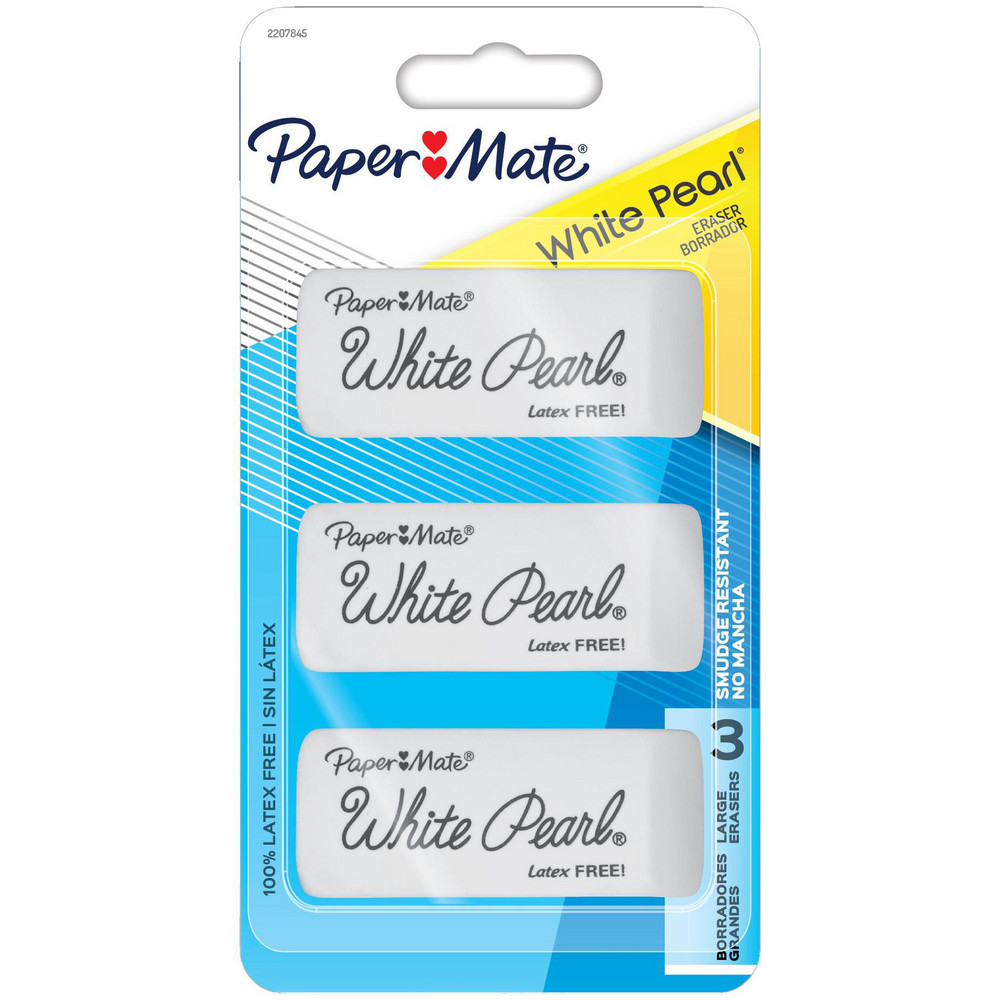 Paper Mate - Erasers: Type: Eraser; Material: Vinyl; Color: White Pearl ...