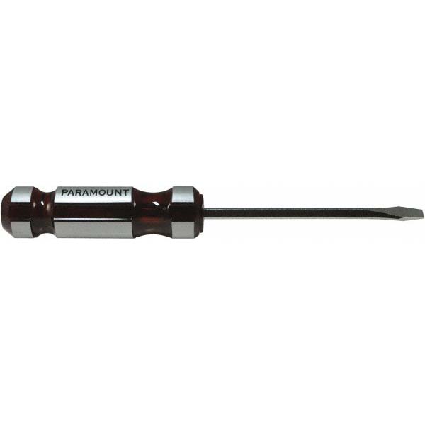 Paramount - Slotted Screwdriver: 3/16" Width, 7-11/16" OAL, 4" Blade ...