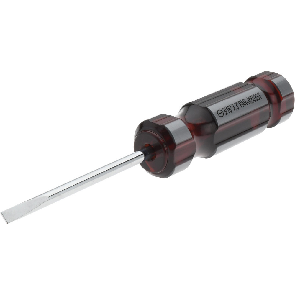 Paramount - Slotted Screwdriver: 3/16" Width, 6-11/16" OAL, 3" Blade ...