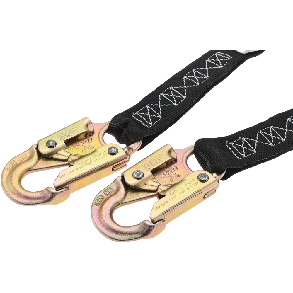 PRO-SAFE - 6' Long, 310 Lb Capacity, 1 Leg Locking Snap Hook Harness ...