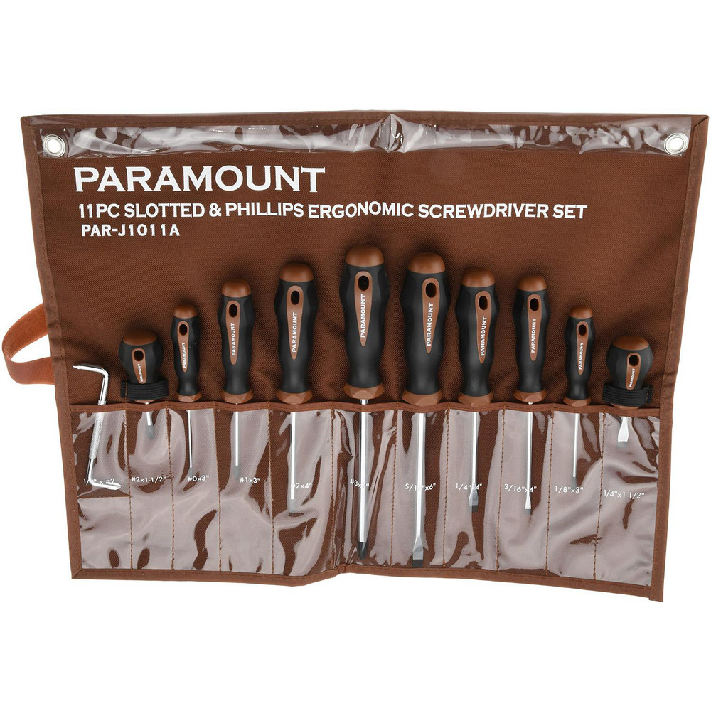 Paramount - Screwdriver Set: 11 Pc, Cabinet, Offset, Phillips & Slotted | MSC Direct