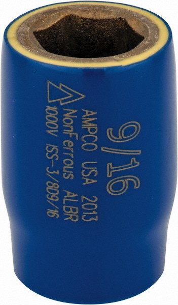 Ampco - Standard Hand Socket: 3/8" Drive, 9/16" Socket, 6-Point | MSC ...