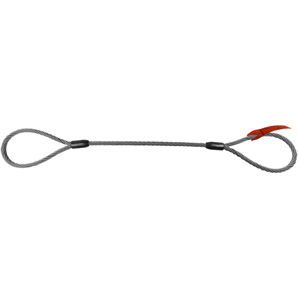 Lift-All - Eye & Eye Wire Rope Sling: 5/16" Dia, 6' Long, 2000 lb ...