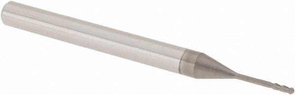 Accupro - Ball End Mill: 1/32" Dia, 3/32" LOC, 4 Flute, Solid Carbide ...