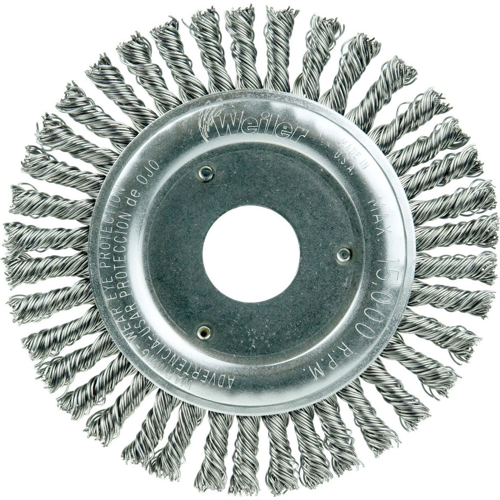 Weiler - Wheel Brush: 4-1/2" Wheel Dia, 3/16" Face Width, 0.0200" Wire ...