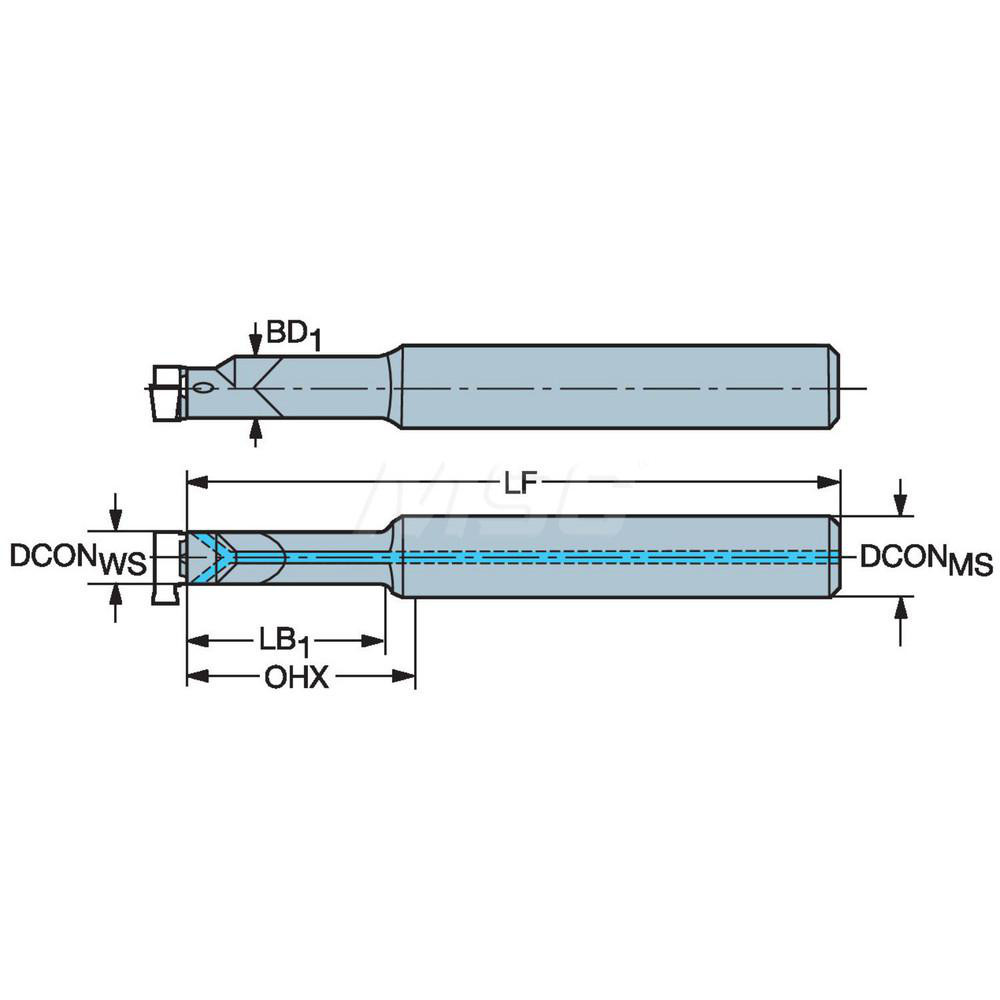 Sandvik Coromant - Indexable Boring Bar: MB-A0625-06-07, 5/8" Min Bore ...
