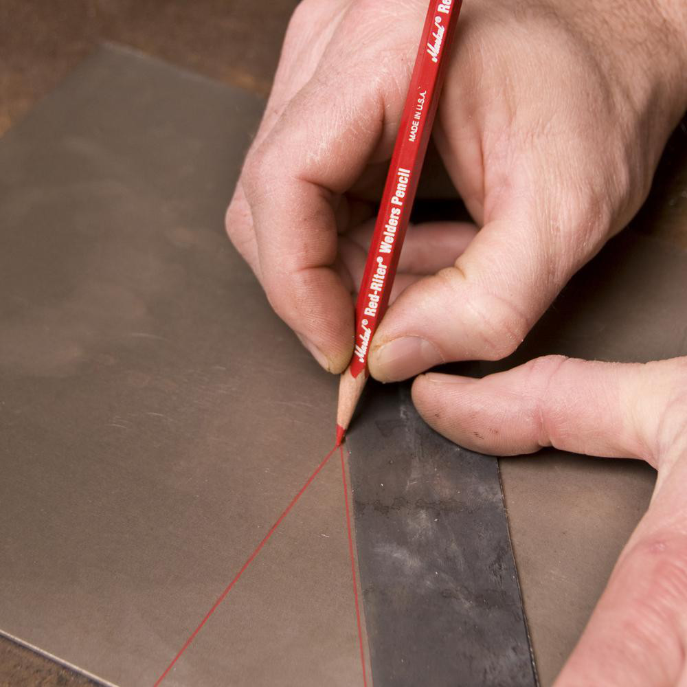 Markal - Welder's Pencil Marker: Red, Sharpen with Pencil Sharpener ...