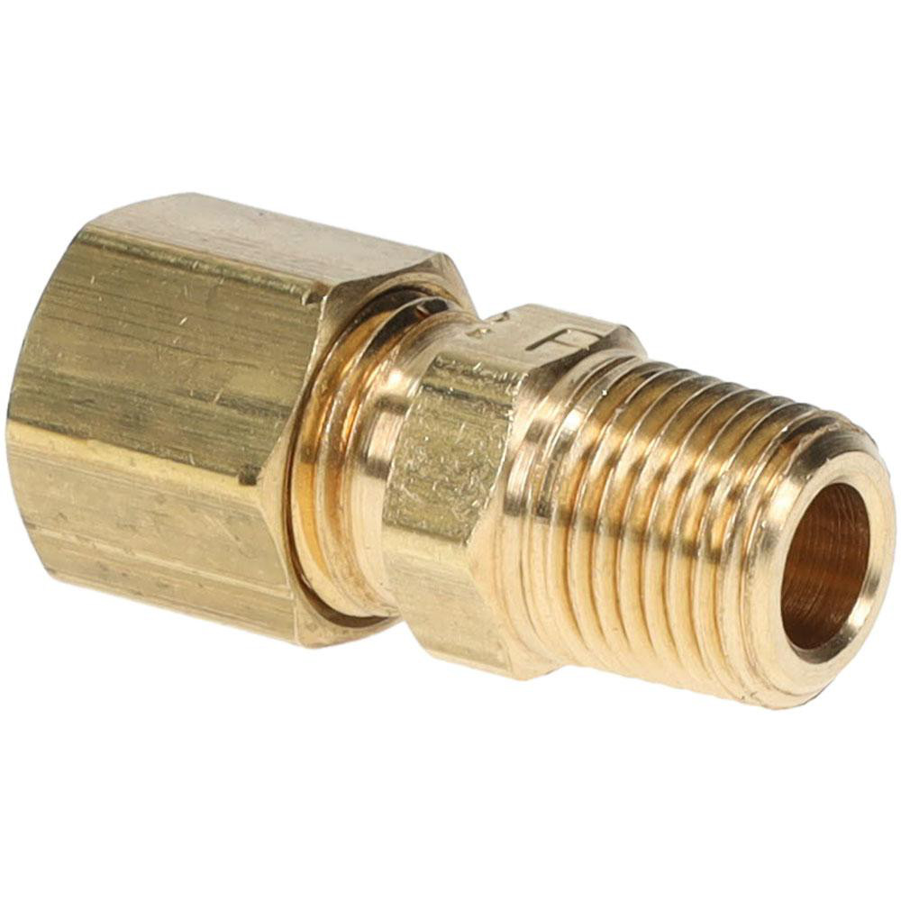 Parker - Compression Tube Male Connector: 1/8-27, 1/4" Tube OD ...