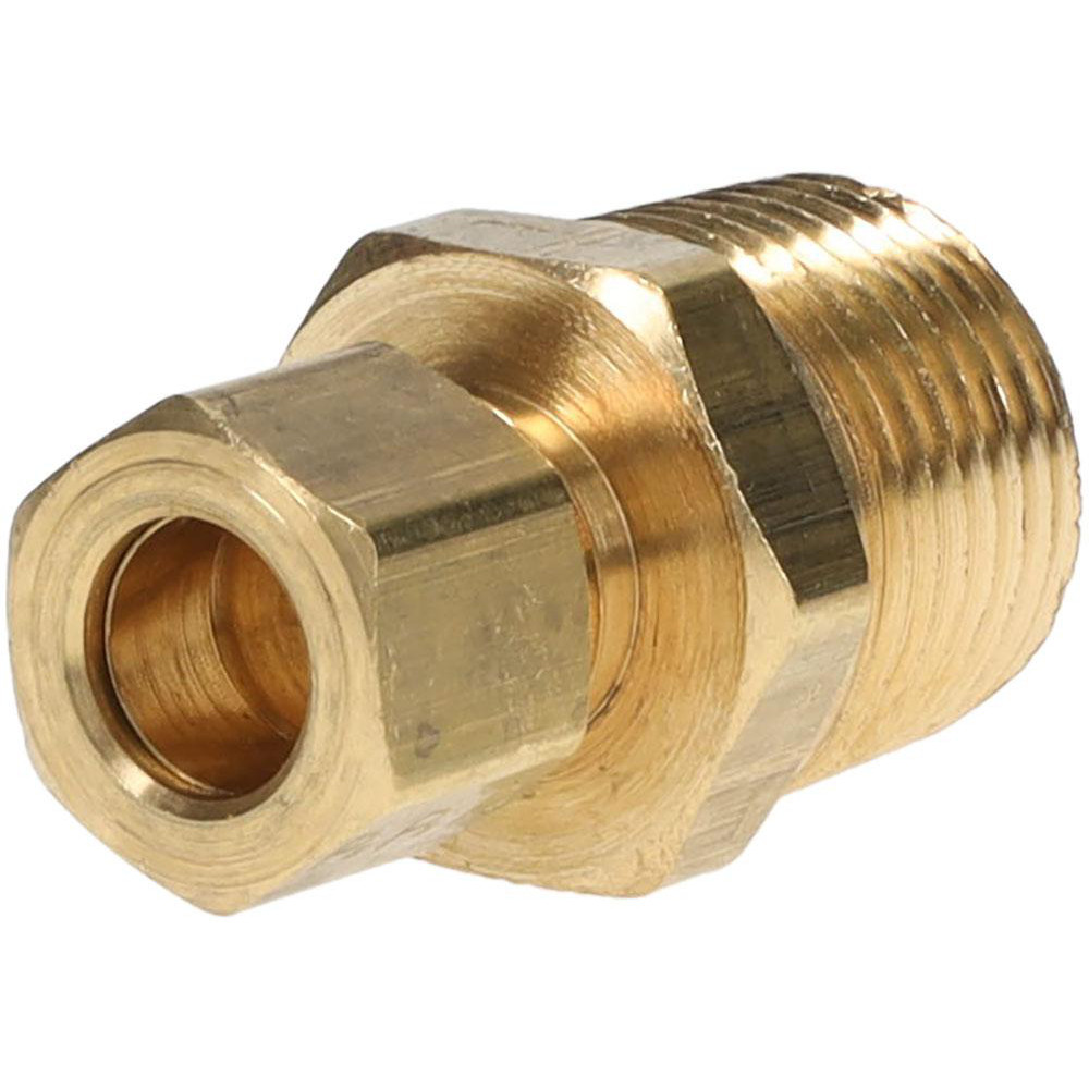 Parker - Compression Tube Male Connector: 1/2-14, 3/8" Tube OD ...