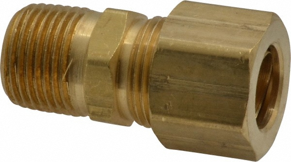 Parker - 1/2" Tube OD x 3/8-18 NPTF Brass Compression Tube Male ...
