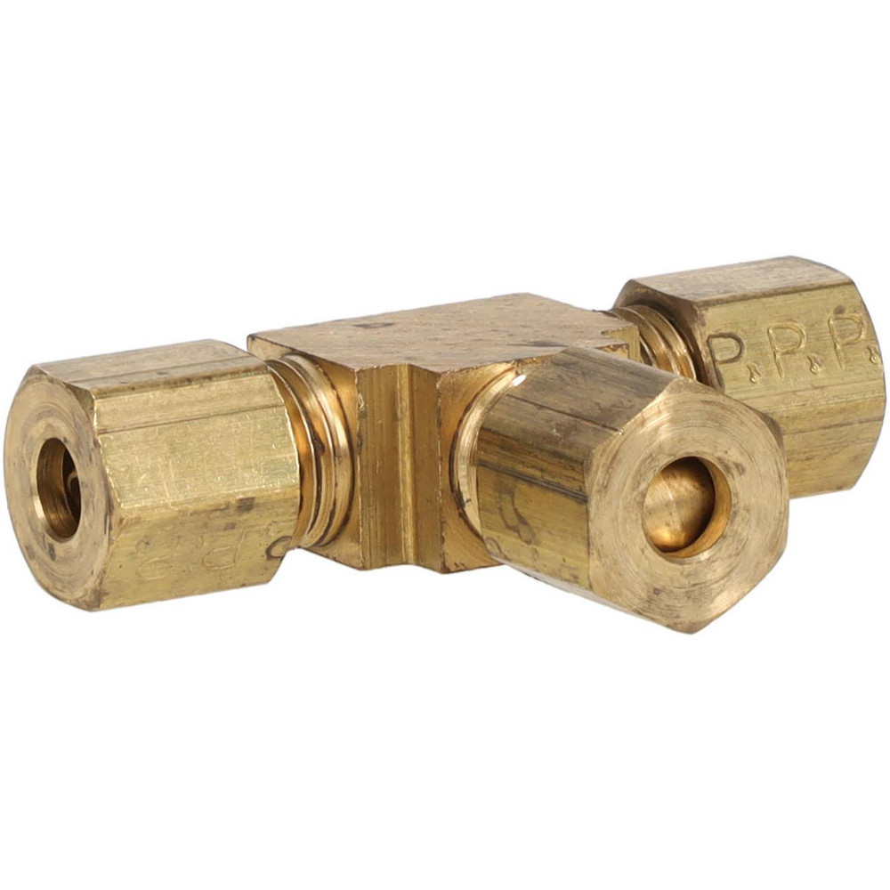 Parker - Compression Tube Union Tee: 3/16" Tube OD, Compression x ...