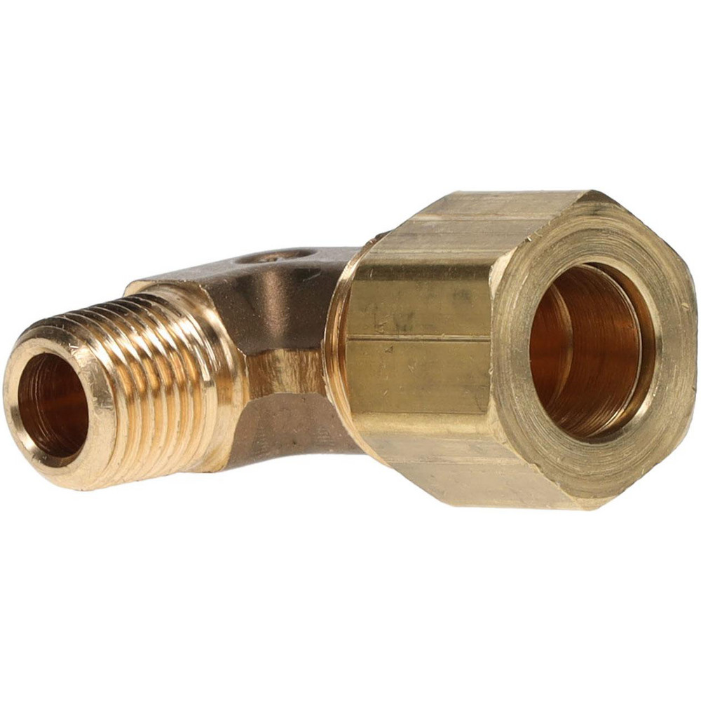 Parker - Compression Tube Male Elbow: 1/8-27, 3/8" Tube OD, Compression ...