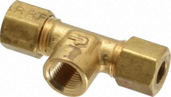 Parker - Compression Tube Female Branch Tee: 1/8-27, 1/4" Tube OD ...