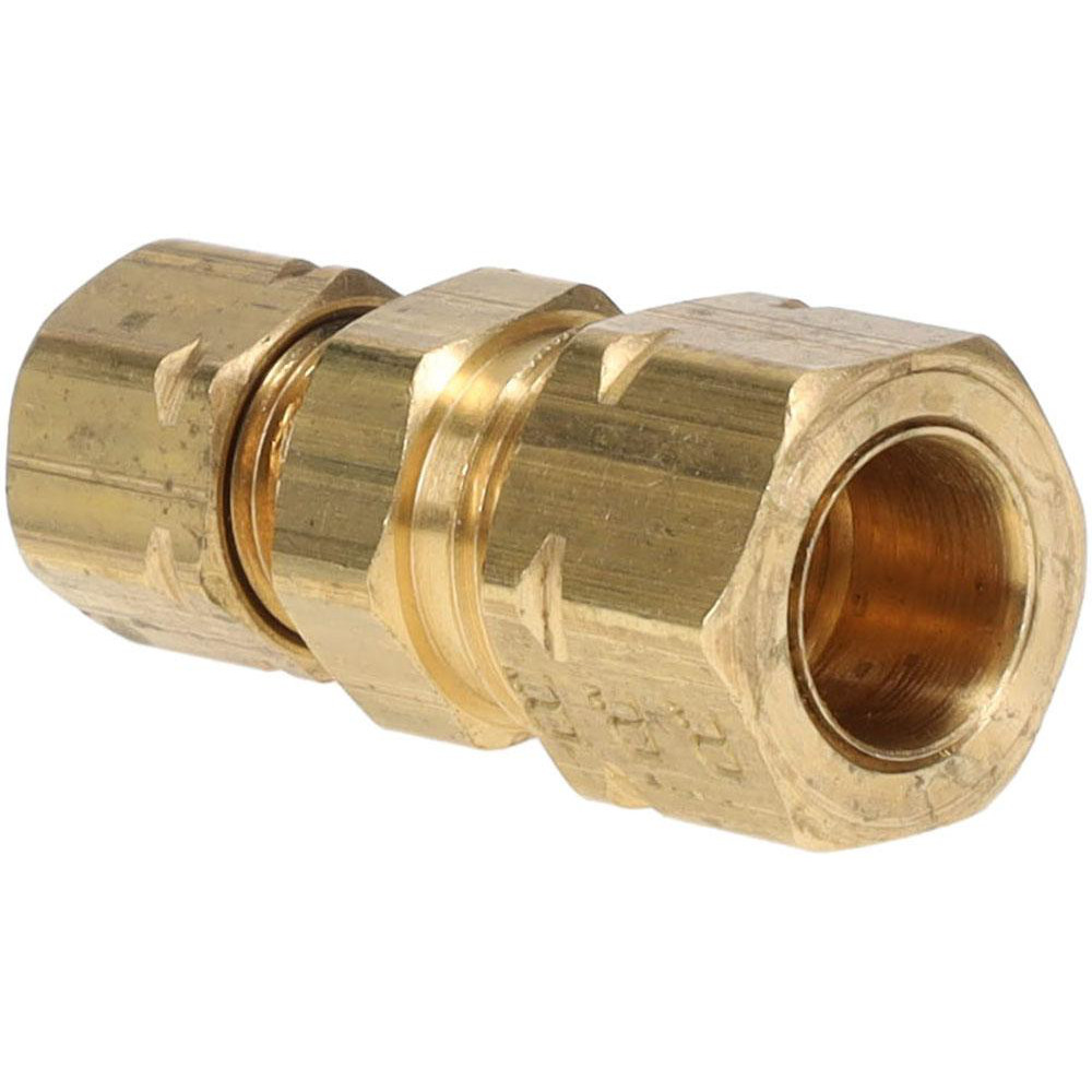 Parker - Compression Tube Reducer Union: 7/16-24, 1/4 x 3/8" Tube OD ...