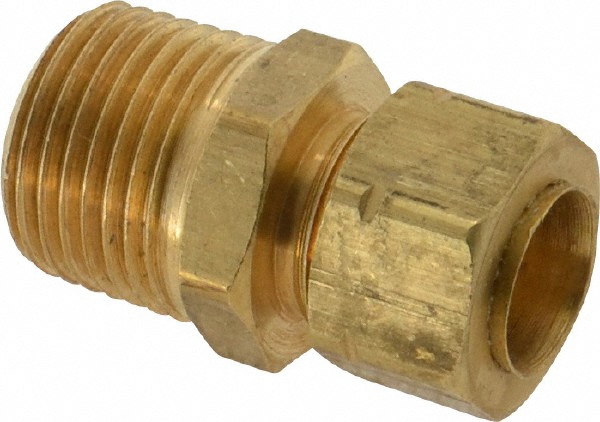 Parker - Compression Tube Male Connector: 1/2-14, 1/2" Tube OD ...