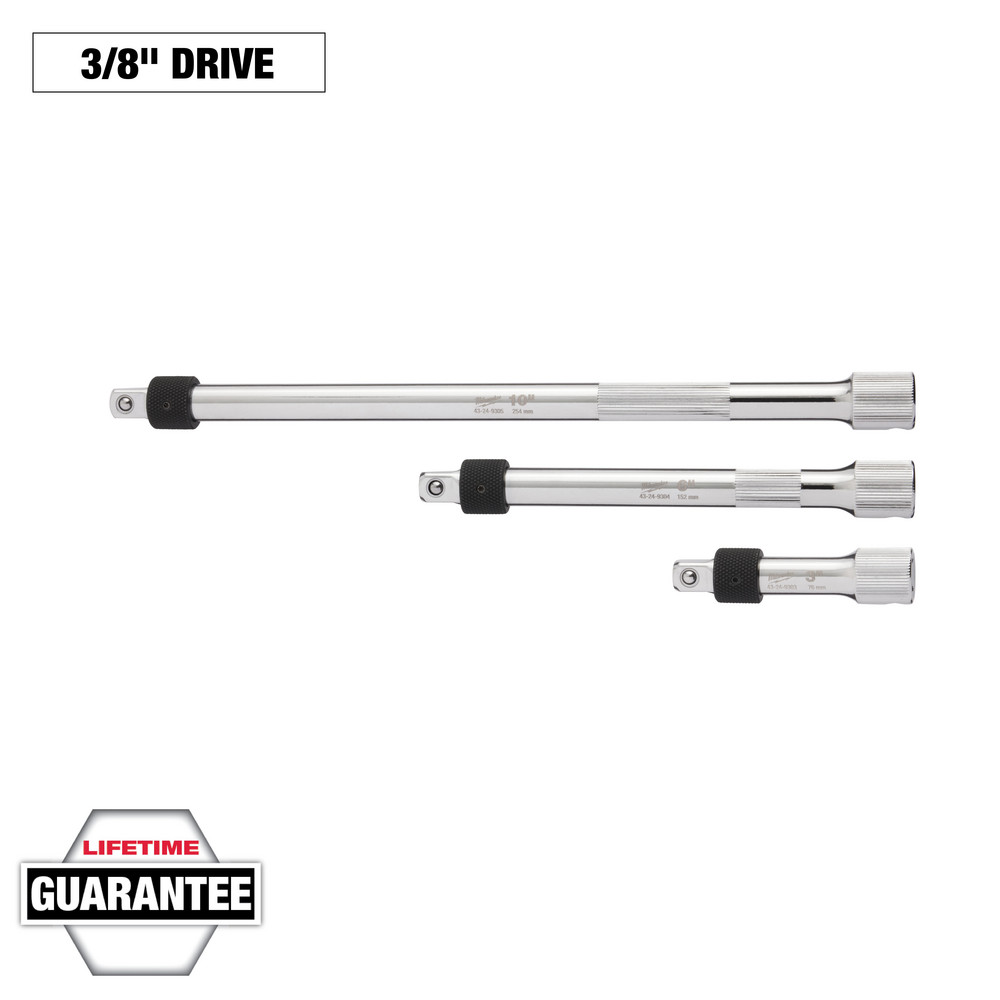 Milwaukee Tool - Socket Extension Sets: Finish: Chrome; Material ...