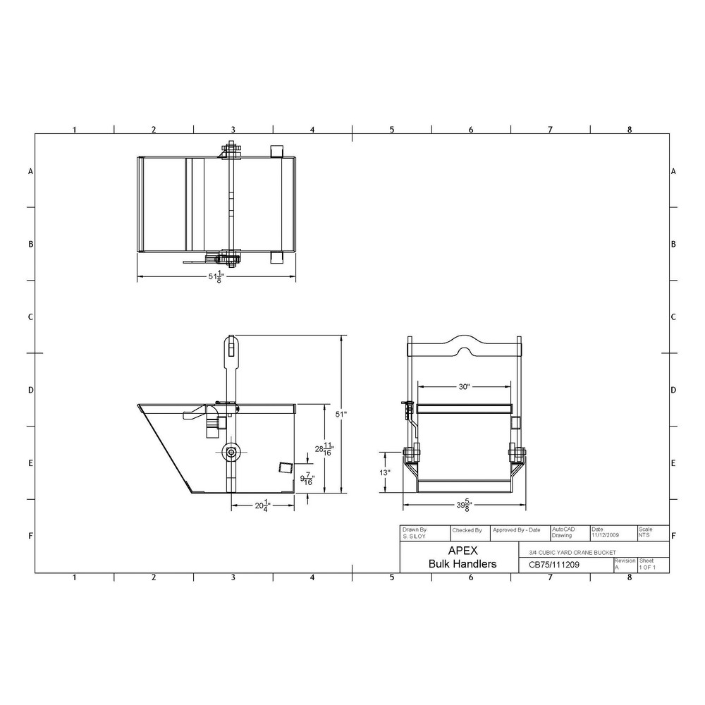 Apex Bulk Handlers - Mobile Tilt Hopper: 0.75 Cu. Yd. cu yd, 8000.000 ...