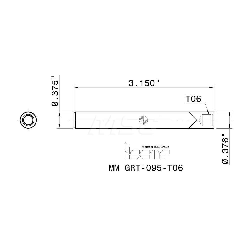 Iscar - Replaceable Tip Milling Shank: Series Multimaster, 3/8" 90 ...