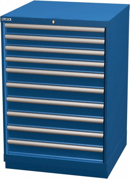 LISTA - 7 Drawer, 110 Compartment Blue Steel Tool Crib Storage Cabinet ...