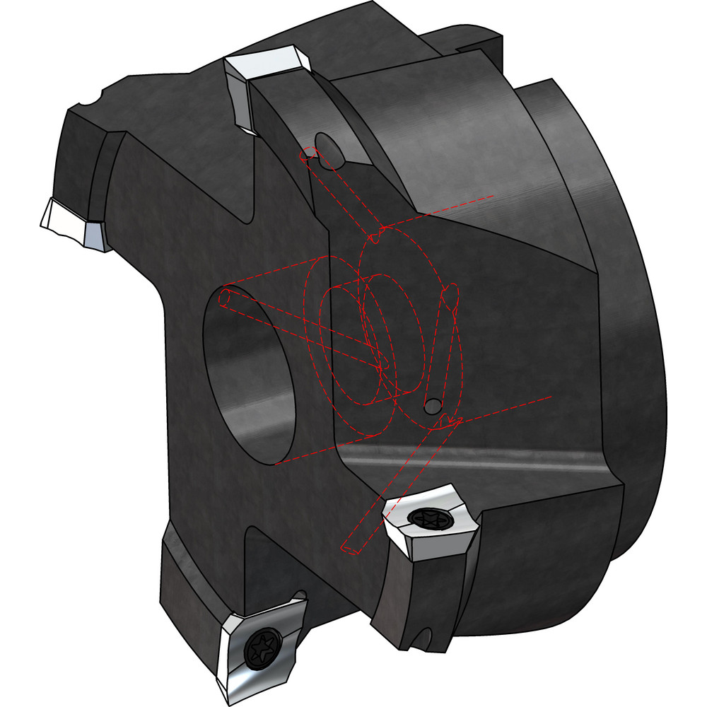 A.B. Tools - Indexable High-Feed End Mill: 4X3/8X4", Cylindrical Shank ...