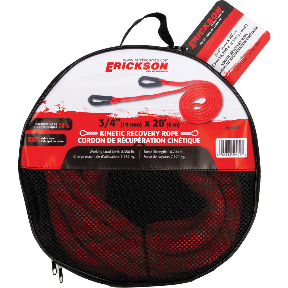 Erickson Manufacturing - Kinetic Recovery Rope: 20' Long, 3/4" Wide ...
