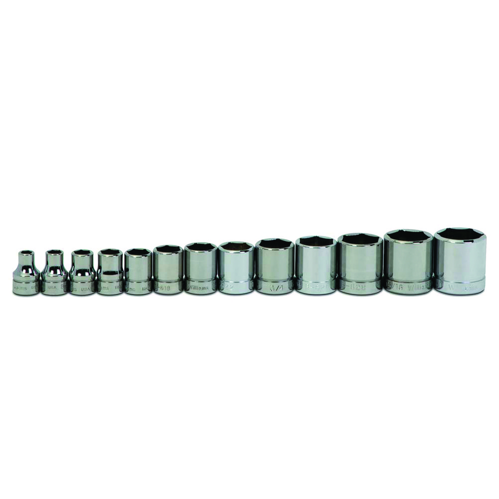 Williams - Socket Set: Socket Set, 13 Pc, 3/8" Drive | MSC Direct