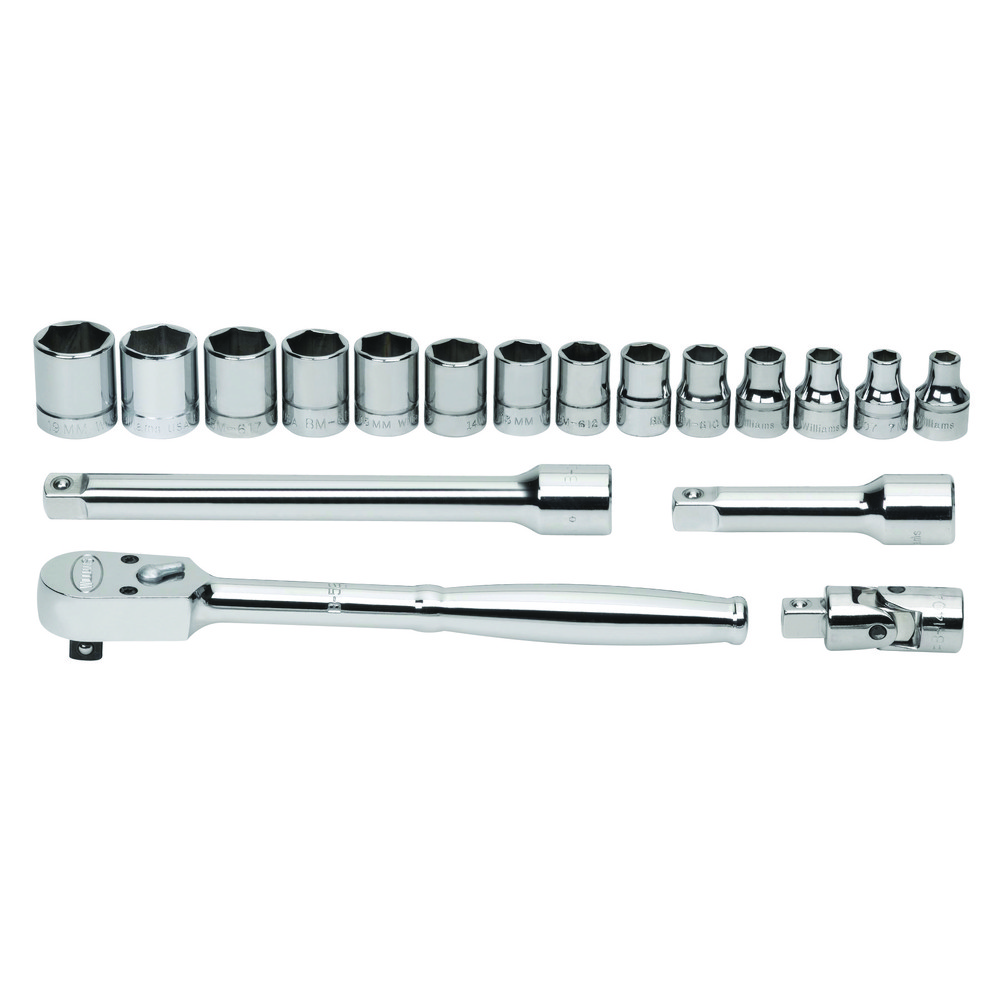 Williams - Socket Set: 18 Pc, 3/8" Drive | MSC Direct