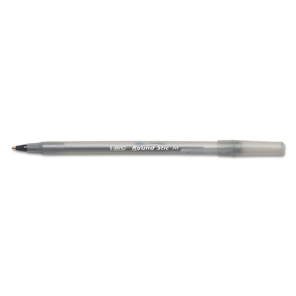 Bic - Round Stick Grip Pen: Ball Tip, Black Ink | MSC Direct