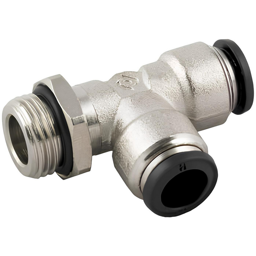 Aignep USA - Push-to-Connect Tube x Metric Thread Fitting: Swivel Run Tee, 6.00 mm OD | MSC Direct