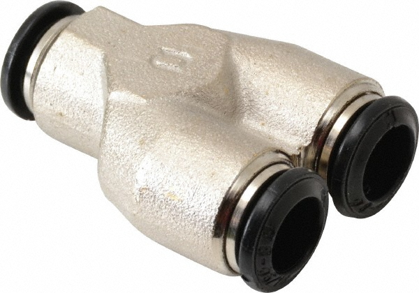 Aignep USA - Push-to-Connect Tube x Tube Fitting: Union Y, 8.00 mm OD | MSC Direct