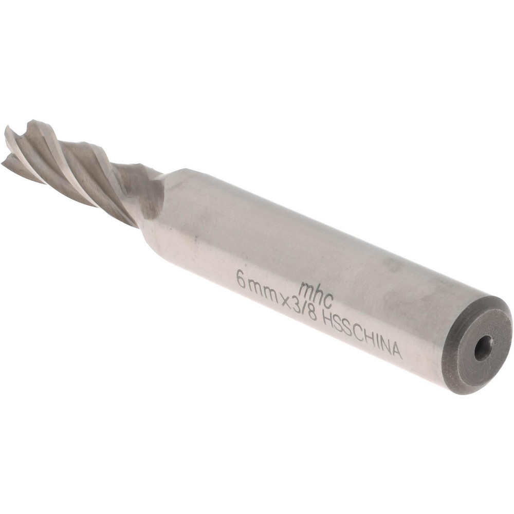 Value Collection - Square End Mill: 6.00 mm Dia, 4 Flute, High Speed ...