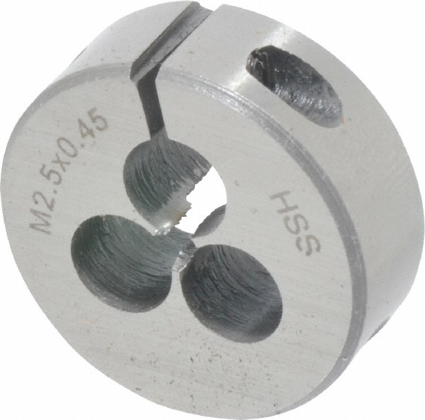 Value Collection - Round Die: M2.5x0.45, 1" OD, High Speed Steel | MSC ...