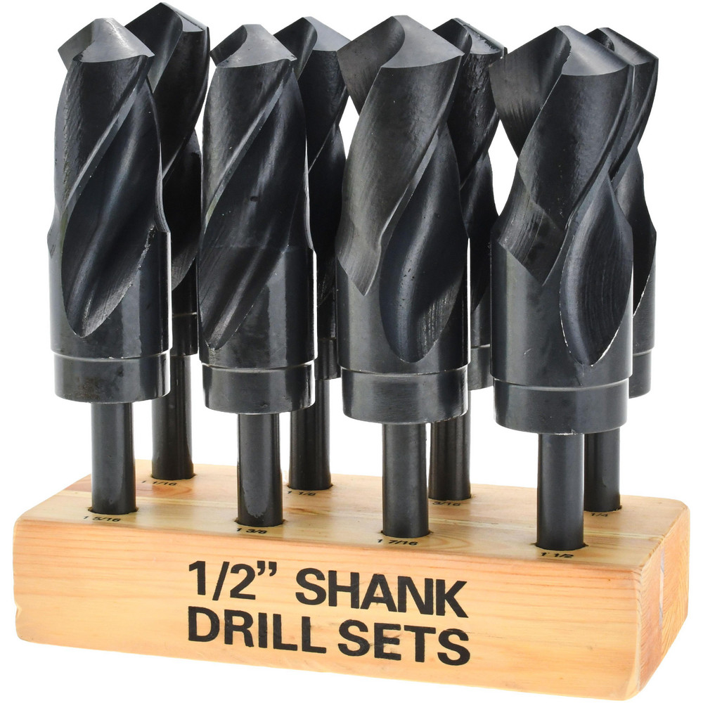 Value Collection - Drill Bit Set: Reduced Shank Drill Bits, 8 Pc, 118 ...