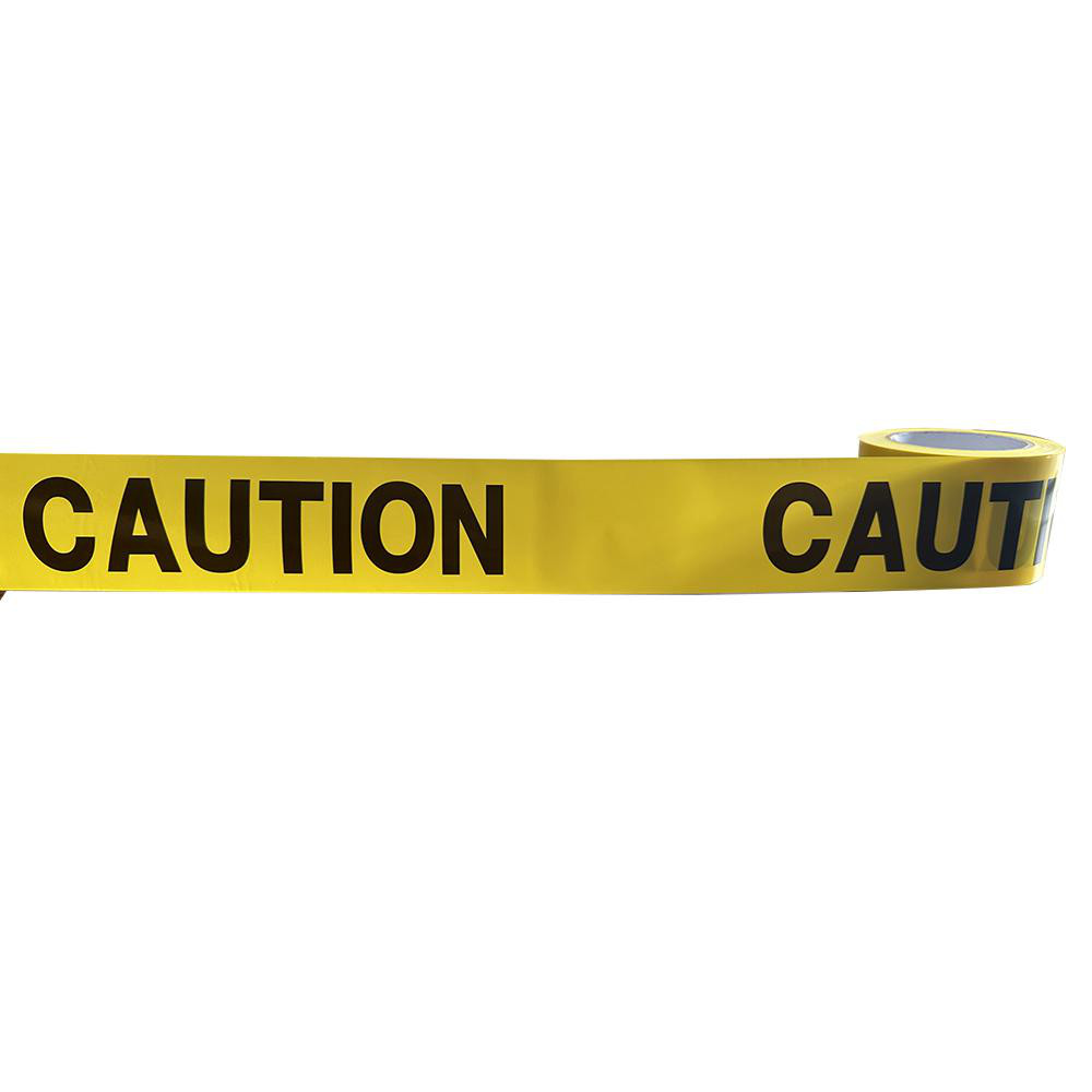 PRO-SAFE - Barricade Tape: Black & Yellow, Message:" CAUTION", 3" Width, 300.00' Length | MSC Direct