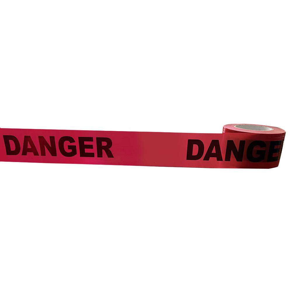 PRO-SAFE - Barricade Tape: Black & Red, Message:" DANGER", 3" Width, 1000.00' Length | MSC Direct