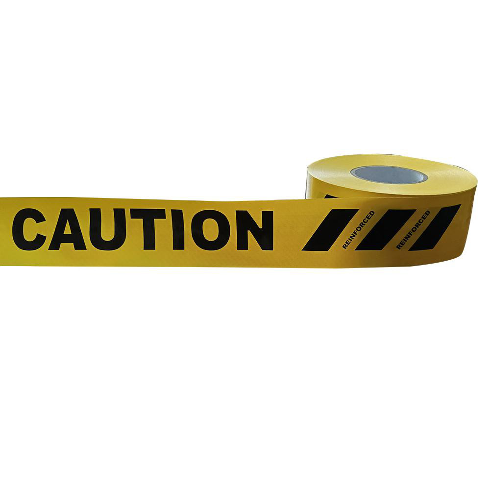 PRO-SAFE - Barricade Tape: Black & Yellow, Message:" CAUTION", 3" Width, 500.00' Length | MSC Direct